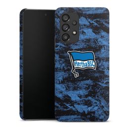 DeinDesign Galaxy A53 5G Handy Premium Case Smartphone Handyh&uuml;lle Schutzh&uuml;lle gl&auml;nzend Hertha Bsc Flag Logo Premium Case