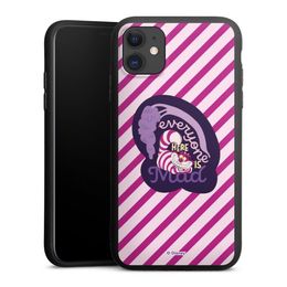 DeinDesign iPhone 11 Handy Premium Silikon H&uuml;lle Handyh&uuml;lle schwarz Case Disney Alice In Wonderland Grinning Cat Silikon Premium Case