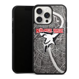DeinDesign iPhone 15 Pro Max Handy Gallery Case Handyh&uuml;lle 9H Geh&auml;rtetes Glas R&uuml;ckseite H&uuml;lle K&ouml;lner Haie Ice Hockey Official Licensed Product Gallery Case