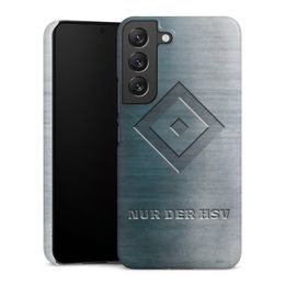 DeinDesign Galaxy S22 Handy Premium Case Smartphone Handyh&uuml;lle Schutzh&uuml;lle gl&auml;nzend Metallic Look Hsv Hamburger Sv Premium Case