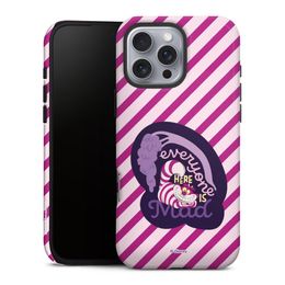 DeinDesign iPhone 16 Pro Max Handy Panzer Handyh&uuml;lle robuste Outdoor H&uuml;lle Schutzh&uuml;lle gl&auml;nzend Disney Grinning Cat Alice In Wonderland Tough Case