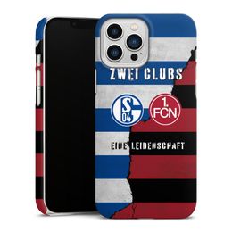 DeinDesign iPhone 13 Pro Max Handy Premium Case Smartphone Handyh&uuml;lle Schutzh&uuml;lle matt Friendship 1. Fc N&uuml;rnberg Fc Schalke 04 Premium Case