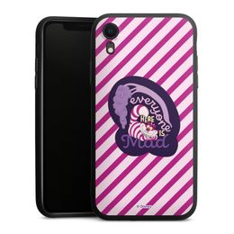 DeinDesign iPhone Xr Handy Premium Silikon H&uuml;lle Handyh&uuml;lle schwarz Case Disney Grinning Cat Alice In Wonderland Silikon Premium Case
