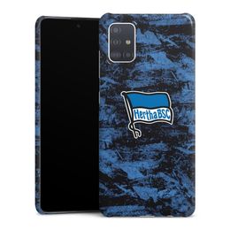 DeinDesign Galaxy A51 Handy Premium Case Smartphone Handyh&uuml;lle Schutzh&uuml;lle gl&auml;nzend Flag Hertha Bsc Logo Premium Case