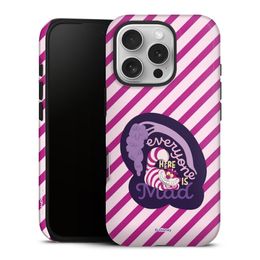 DeinDesign iPhone 16 Pro Handy Panzer Handyh&uuml;lle robuste Outdoor H&uuml;lle Schutzh&uuml;lle gl&auml;nzend Disney Grinning Cat Alice In Wonderland Tough Case