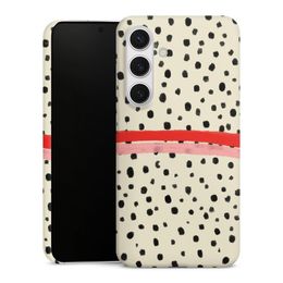 DeinDesign Galaxy S24 Handy Premium Case Smartphone Handyh&uuml;lle Schutzh&uuml;lle matt Stripes Points Kunst Premium Case