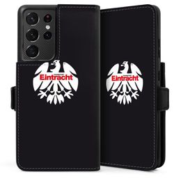 DeinDesign Galaxy S21 Ultra 5G Handy Klapph&uuml;lle Handyh&uuml;lle aus Kunst Leder schwarz Flip Case Eagle Retro Logo Sideflip mit Lasche