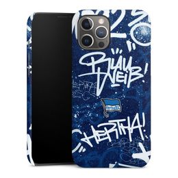 DeinDesign iPhone 12 Pro Max Handy Premium Case Smartphone Handyh&uuml;lle Schutzh&uuml;lle matt Official Licensed Product Hertha Bsc Graffiti Premium Case