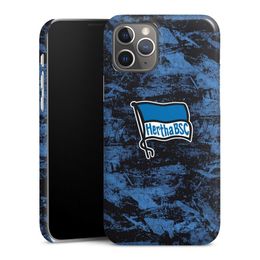 DeinDesign iPhone 12 Pro Handy Premium Case Smartphone Handyh&uuml;lle Schutzh&uuml;lle gl&auml;nzend Flag Hertha Bsc Logo Premium Case
