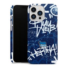 DeinDesign iPhone 13 Pro Handy Premium Case Smartphone Handyh&uuml;lle Schutzh&uuml;lle matt Official Licensed Product Hertha Bsc Graffiti Premium Case