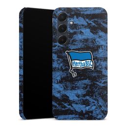 DeinDesign Galaxy A55 5G Handy Premium Case Smartphone Handyh&uuml;lle Schutzh&uuml;lle matt Flag Hertha Bsc Logo Premium Case