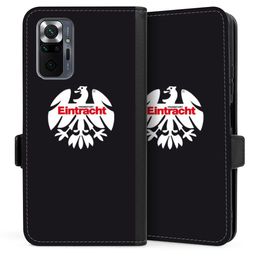 DeinDesign Xiaomi Redmi Note 10 Pro Handy Klapph&uuml;lle Handyh&uuml;lle aus Kunst Leder schwarz Flip Case Eagle Retro Logo Sideflip mit langer Lasche