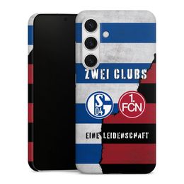 DeinDesign Galaxy S24 Handy Premium Case Smartphone Handyh&uuml;lle Schutzh&uuml;lle matt Friendship 1. Fc N&uuml;rnberg Fc Schalke 04 Premium Case