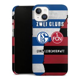 DeinDesign iPhone 14 Handy Premium Case Smartphone Handyh&uuml;lle Schutzh&uuml;lle matt Friendship 1. Fc N&uuml;rnberg Fc Schalke 04 Premium Case