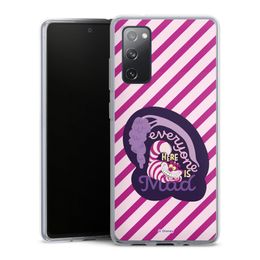 DeinDesign Galaxy S20 FE 5G Handy Silikon H&uuml;lle Case transparent Handyh&uuml;lle Alice In Wonderland Disney Grinning Cat Silikon Case