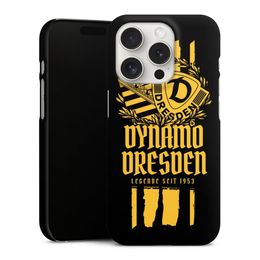 DeinDesign iPhone 15 Pro Handy Premium Case Smartphone Handyh&uuml;lle Schutzh&uuml;lle matt Sg Dynamo Dresden Statement Sgd Premium Case