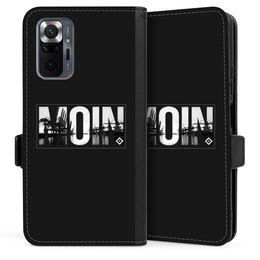 DeinDesign Xiaomi Redmi Note 10 Pro Handy Klapph&uuml;lle Handyh&uuml;lle aus Kunst Leder schwarz Flip Case Official Licensed Product Hsv Hamburger Sv Sideflip mit langer 