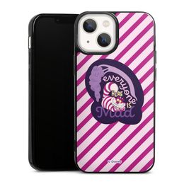 DeinDesign iPhone 13 Mini Handy Slim Case extra d&uuml;nn Silikon Handyh&uuml;lle schwarz H&uuml;lle Disney Grinning Cat Alice In Wonderland Silikon Slim Case