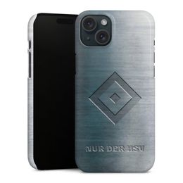 DeinDesign iPhone 15 Plus Handy Premium Case Smartphone Handyh&uuml;lle Schutzh&uuml;lle gl&auml;nzend Metallic Look Hsv Hamburger Sv Premium Case