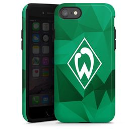 DeinDesign iPhone SE (2020) Handy Panzer Handyh&uuml;lle robuste Outdoor H&uuml;lle Schutzh&uuml;lle gl&auml;nzend Official Licensed Product Camouflage Sv Werder Bremen Tough Case