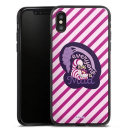 DeinDesign iPhone X Handy Silikon H&uuml;lle Case schwarz Handyh&uuml;lle Disney Grinning Cat Alice In Wonderland