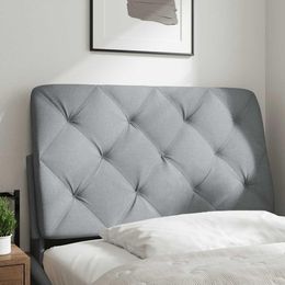 vidaXL Kopfteil-Kissen Hellgrau 90 cm Stoff