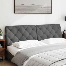 vidaXL Kopfteil-Kissen Dunkelgrau 180 cm Stoff