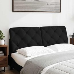 vidaXL Kopfteil-Kissen Schwarz 140 cm Stoff
