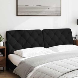 vidaXL Kopfteil-Kissen Schwarz 180 cm Stoff