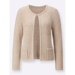 WITT Damen Cardigan aus B&auml;ndchengarn, beige-ecru, Gr&ouml;&szlig;e 38