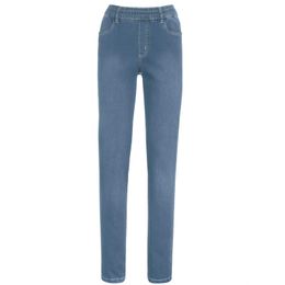 WITT Damen High-waist-Jeans mit hohem Rundum-Dehnbund, blue-bleached, Gr&ouml;&szlig;e 21
