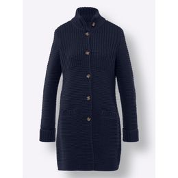 Heine Witt Damen Strickjacke mit Stehkragen, marine, Gr&ouml;&szlig;e 38