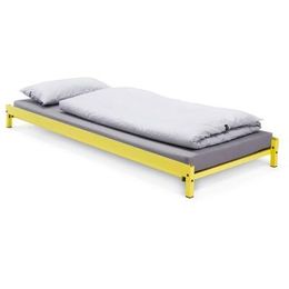 Magazin Bett Erik 90 x 200 cm RAL 1016 Schwefelgelb