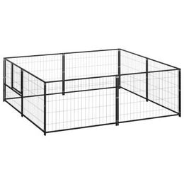 vidaXL Hundezwinger Stahl schwarz 2 m, 3 m, 70 cm