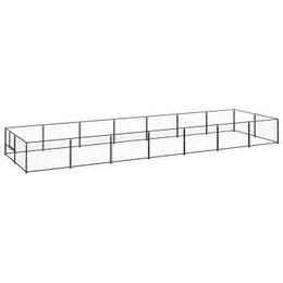 vidaXL Hundezwinger Stahl schwarz 7 m, 2 m, 70 cm