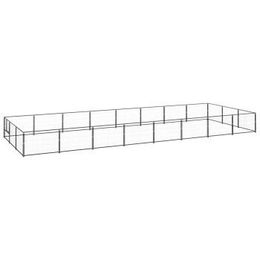vidaXL Hundezwinger Stahl schwarz 8 m, 3 m, 70 cm