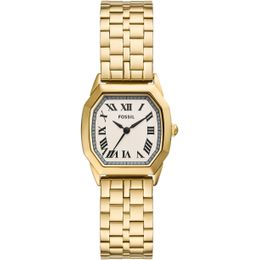 Quarzuhr Fossil "HARLOW", gold (goldfarben), Armbanduhren, Damen, Armbanduhr, Damenuhr, Edelstahlarmband, analog