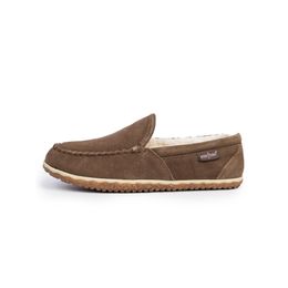 Minnetonka Slipper 'Tilden' Herren Gr&ouml;&szlig;e 44 creme / braun