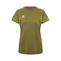 Hummel Funktionsshirt 'Travel' Damen Gr&ouml;&szlig;e XL limette / oliv / wei&szlig;