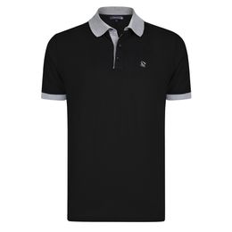 Giorgio Di Mare Poloshirt Herren Gr&ouml;&szlig;e S grau / schwarz