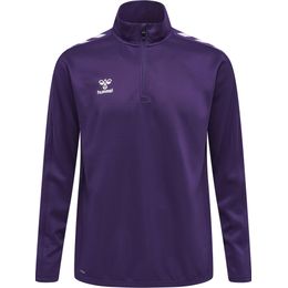 Hummel Sportsweatshirt Herren Gr&ouml;&szlig;e M aubergine / wei&szlig;