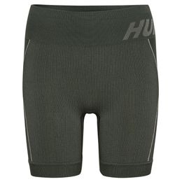 Hummel Sportshorts 'CHRISTEL' Damen Gr&ouml;&szlig;e L graumeliert / dunkelgr&uuml;n