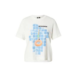 V&eacute;ro Moda Vero Moda T-Shirt 'VMBeta Mette' Damen Gr&ouml;&szlig;e L hellblau / apricot / schwarz / wei&szlig;