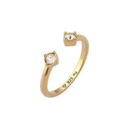 Elli Ring 'Kristalle' Damen Gr&ouml;&szlig;e 54 gold / wei&szlig;