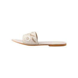 next Pantoletten Damen Gr&ouml;&szlig;e 38 beige / wei&szlig;