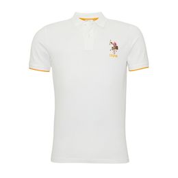 U.S. Polo Assn. Poloshirt Herren Gr&ouml;&szlig;e L dunkelbraun / hellorange / wei&szlig;