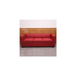 MCW 3er Sofa Lille, Kunstleder ~ rot