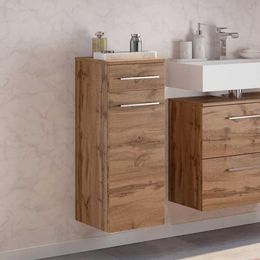 Pharao24.de Badezimmer Kommode in Wildeichefarben 30 cm breit