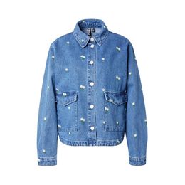 Pieces Jacke 'PCFreia' Damen Größe L blue denim / grün / weiß