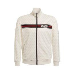 Guess Athletic Zip-Up Hoodie 'KORBIN' male White size XXL